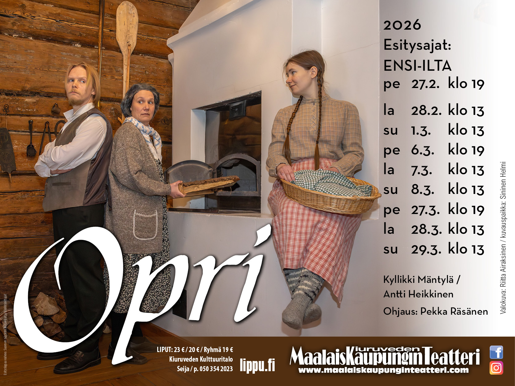 Opri kevät 2026 – Kiuruveden Maalaiskaupunginteatteri